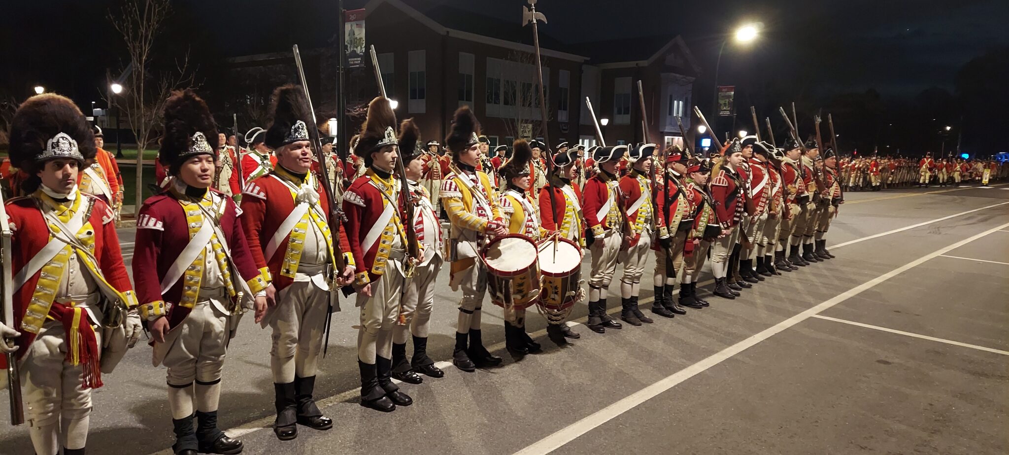 British Regulars Advance on Lexington Green - Lex250