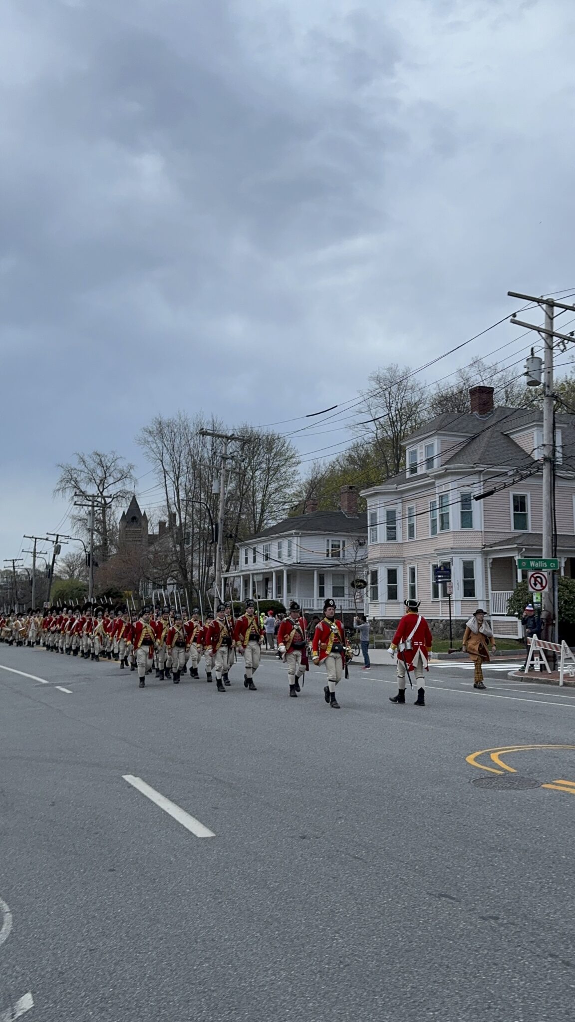 British Regulars Advance on Lexington Green - Lex250